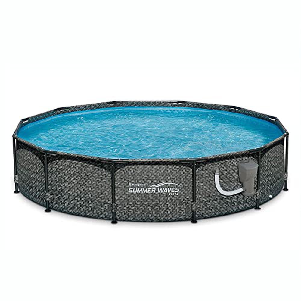 Summer Waves P20012331 Active 12ft x 33in Outdoor Round Frame Above ...